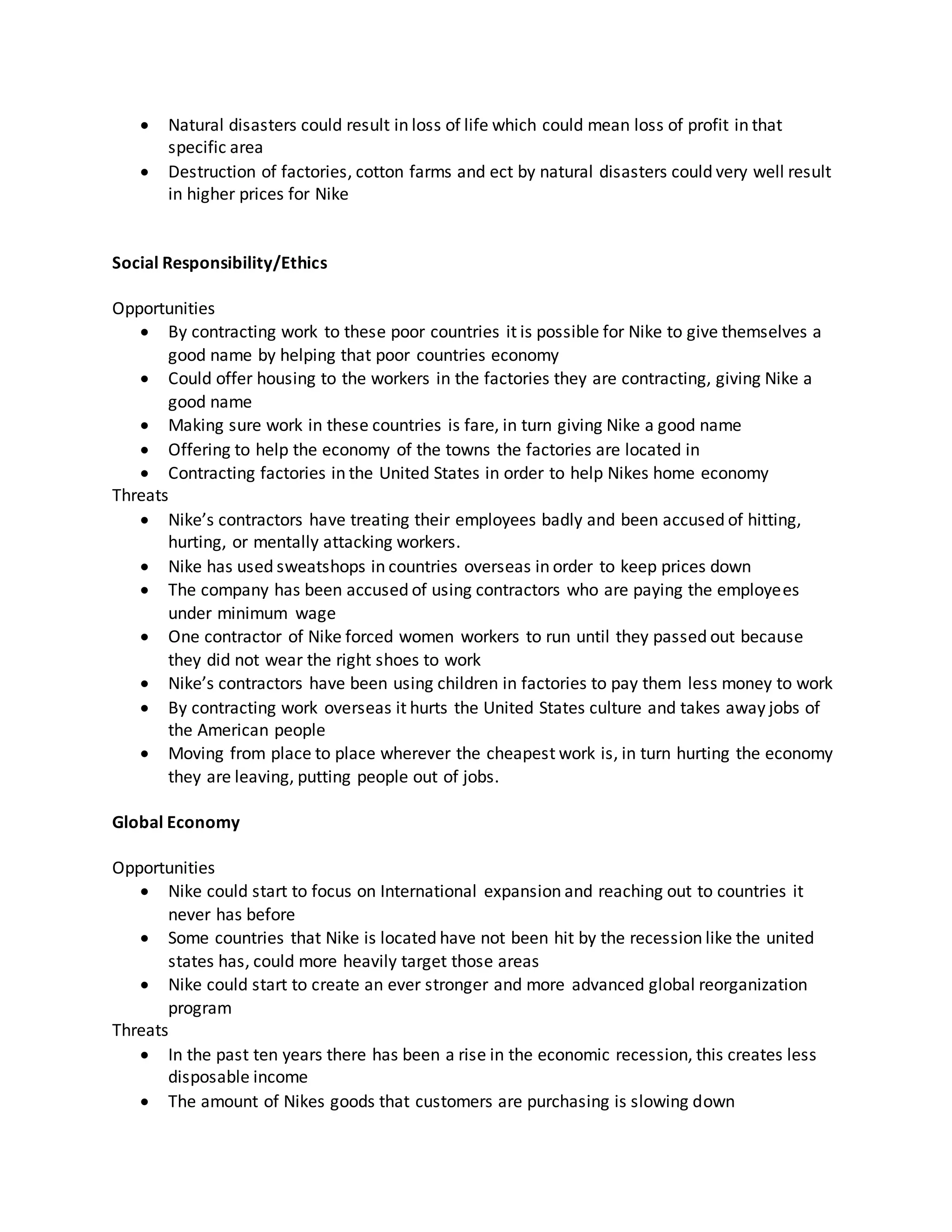 Nike Strategic Case Analysis | DOCX