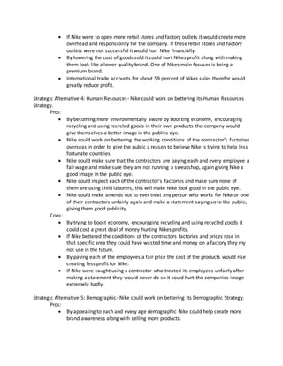 Nike Strategic Case Analysis | DOCX