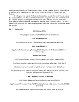 Nike Strategic Case Analysis | DOCX