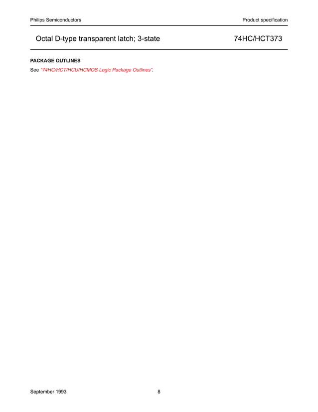 74hc373 data sheet | PDF