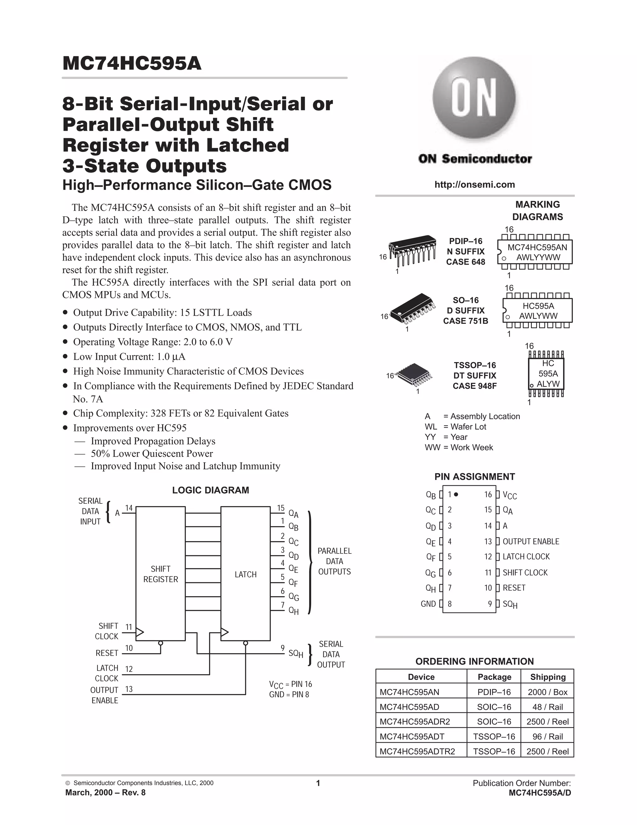 74 hc595 | PDF