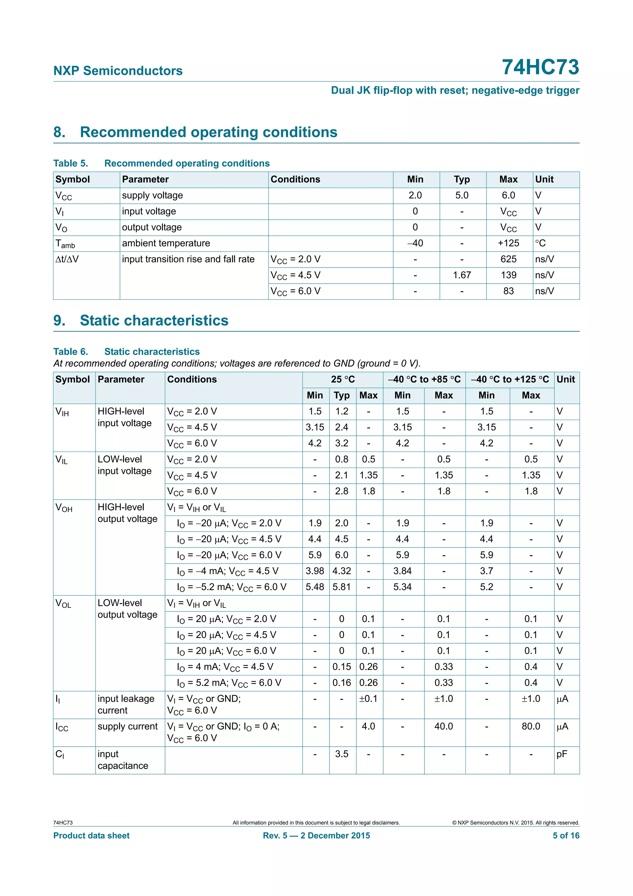 74hc73 ci-flip-flop-jk-datasheet | PDF | Computer Peripherals | Computing