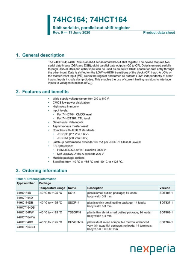 74 hc hct164 | PDF | Computer Peripherals | Computing