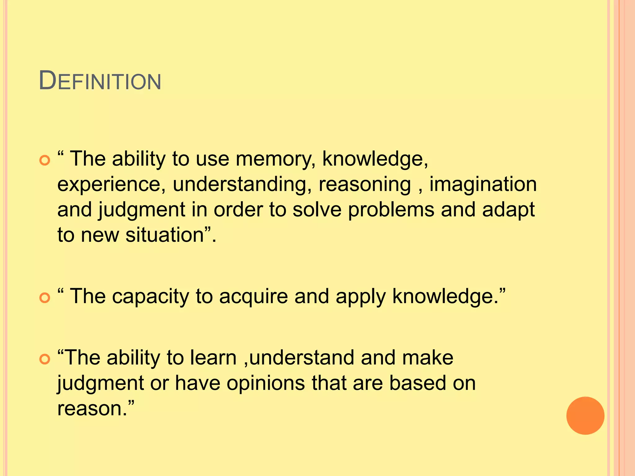 Concept of Intelligence | PPTX