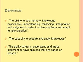 Concept of Intelligence | PPTX