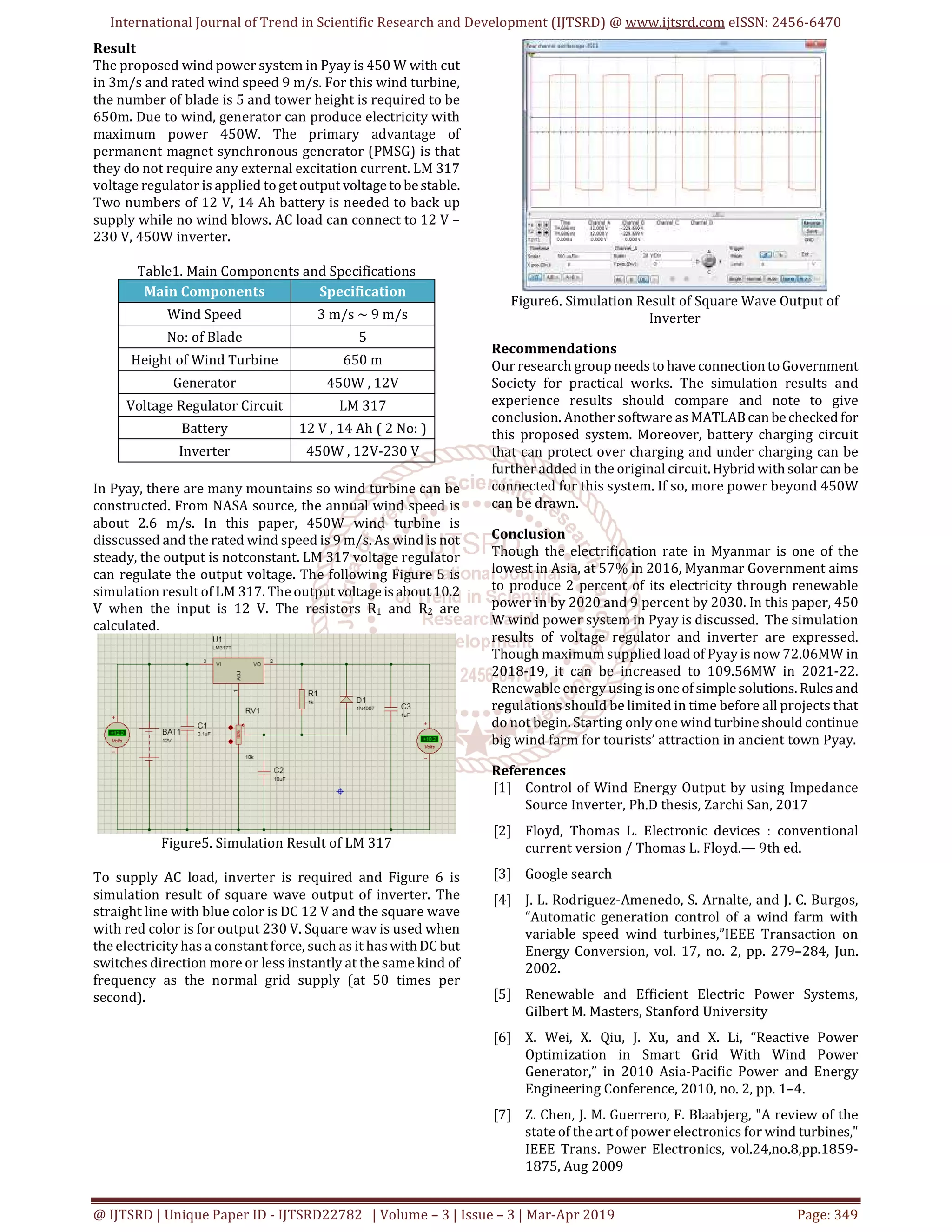 Proposed Wind Power System in Pyay District in Myanmar | PDF
