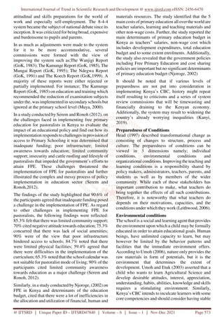 Stakeholders’ Preparedness of School Teaching and Learning Conditions ...