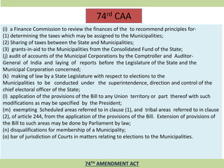 74th amendment act | PPTX