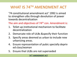 74th amendment act | PPTX