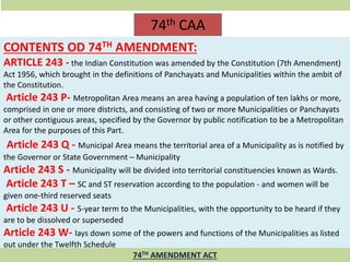 74th amendment act | PPTX