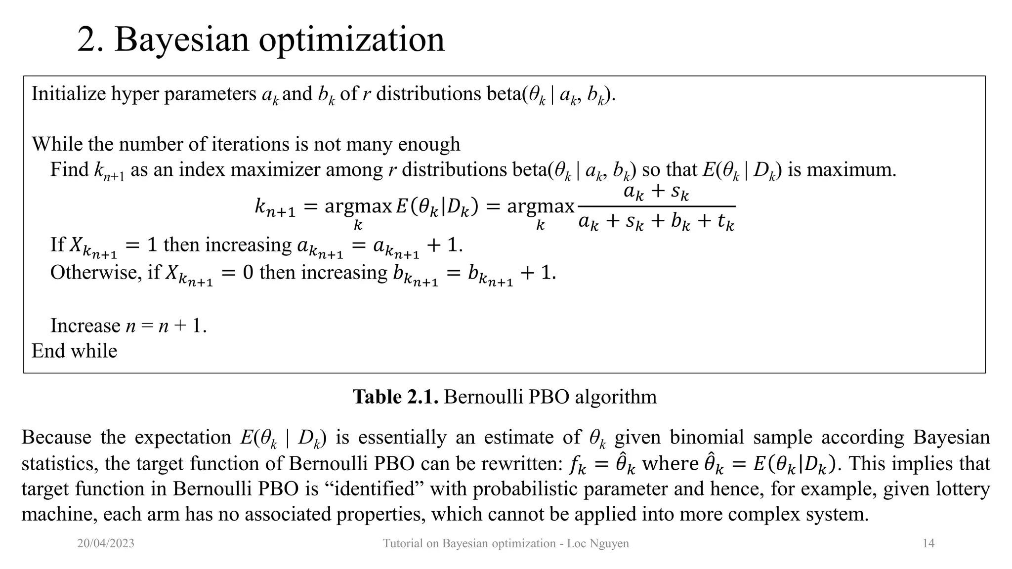 Tutorial on Bayesian optimization | PPTX