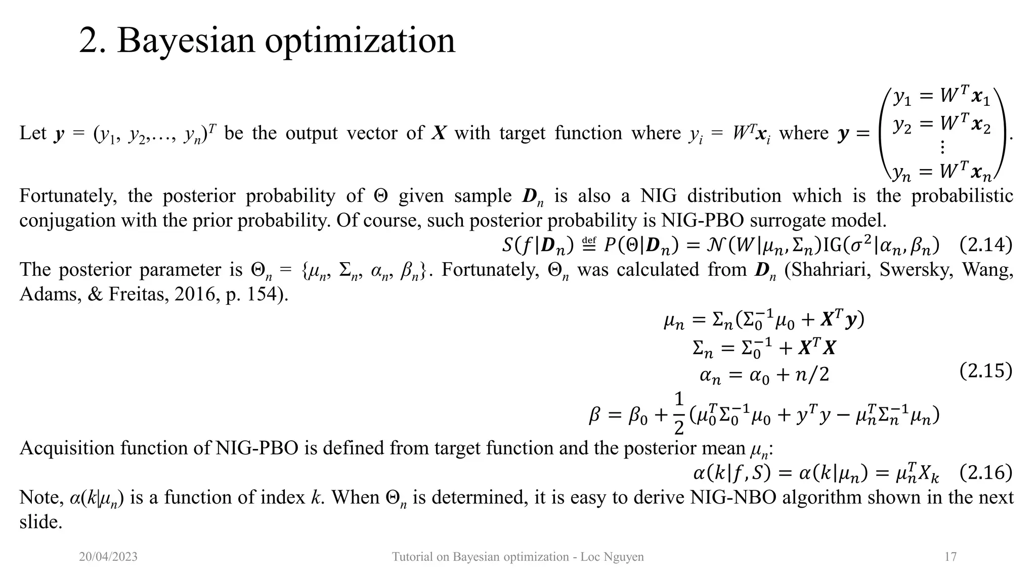 Tutorial on Bayesian optimization | PPTX