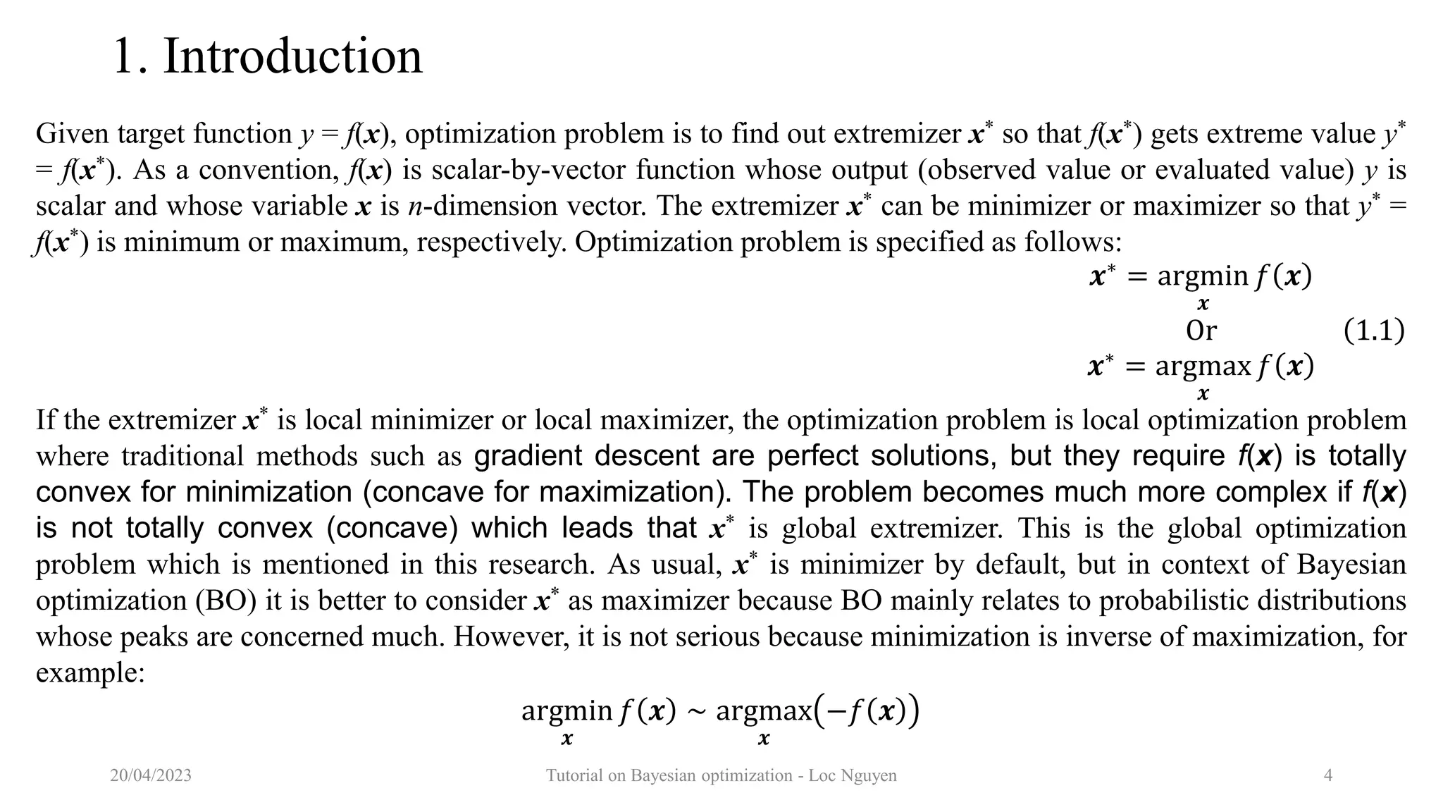 Tutorial on Bayesian optimization | PPTX