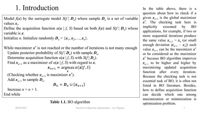 Tutorial on Bayesian optimization | PPTX