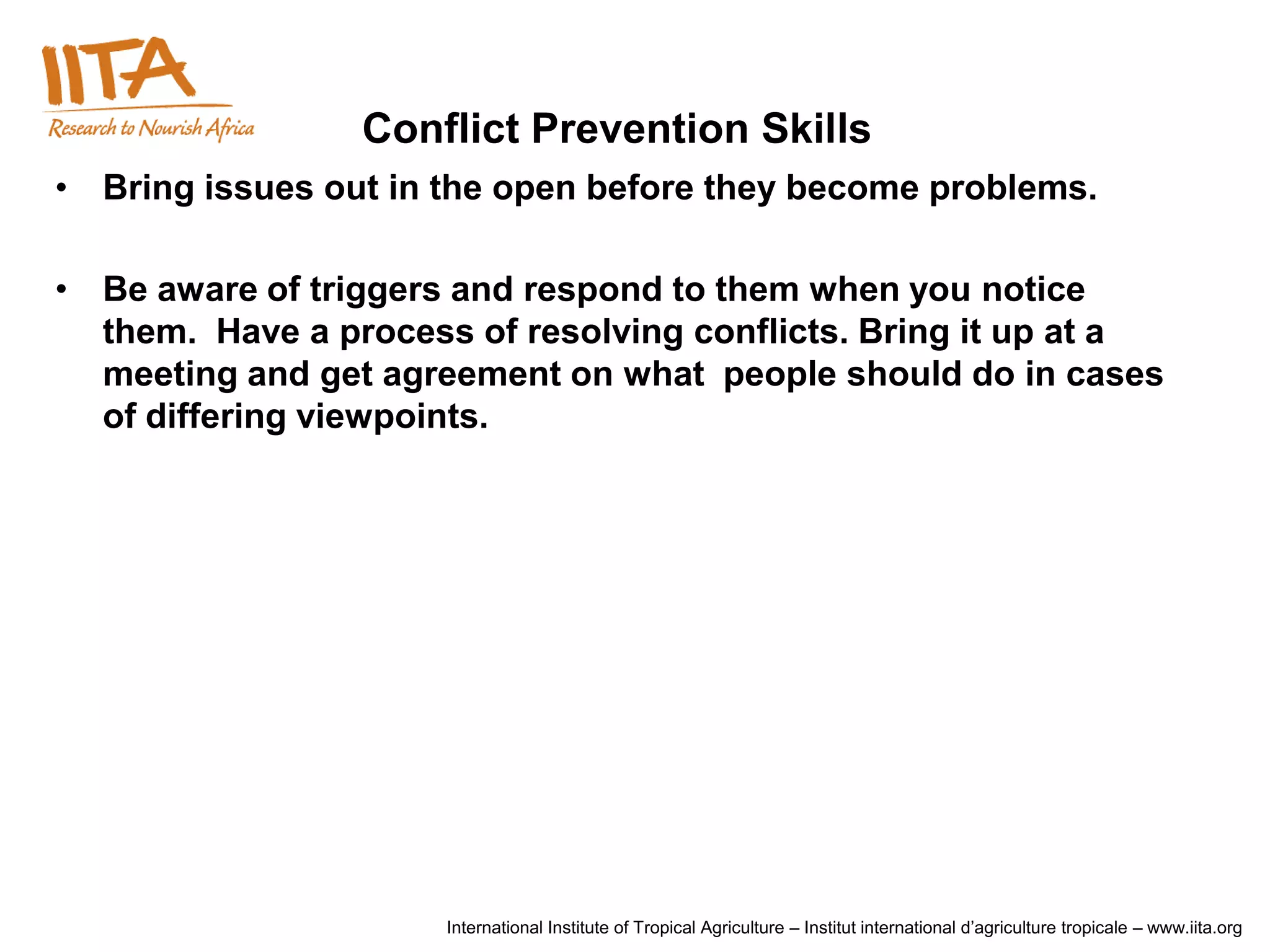 Conflict management in the workplace | PDF