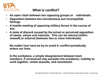 Conflict management in the workplace | PDF