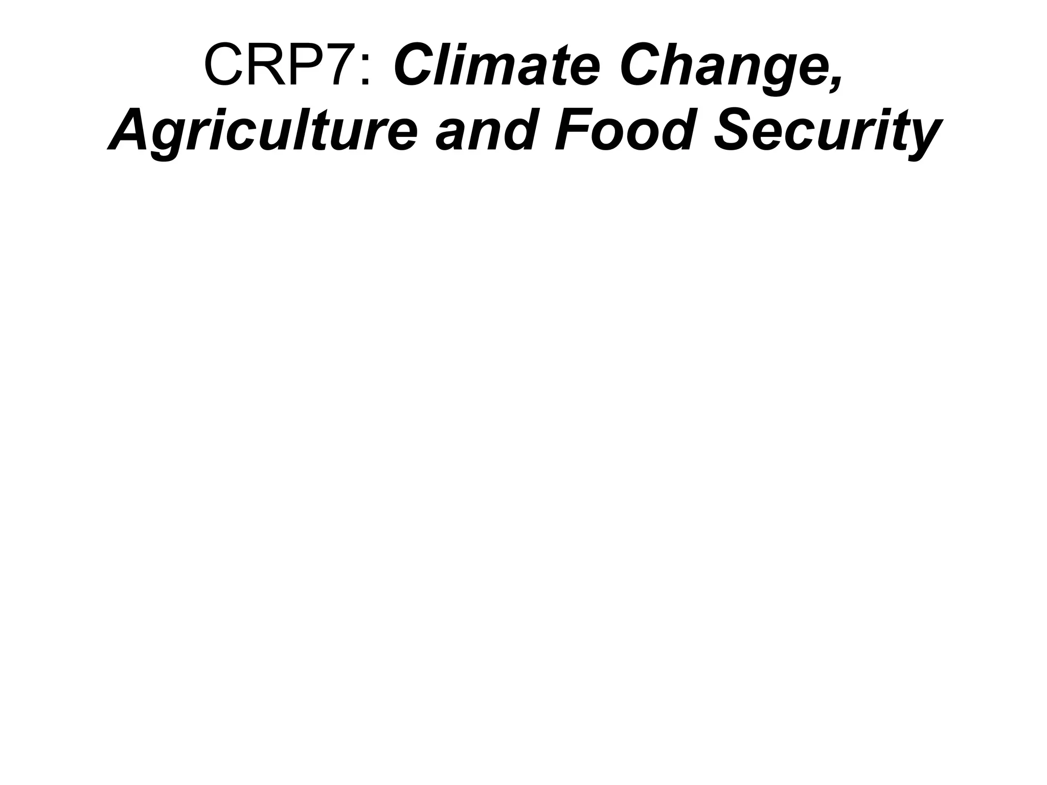climate change,agriculture and food security | PPT