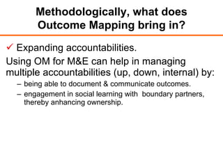 Outcome Mapping: Monitoring and Evaluation Tool | PPT
