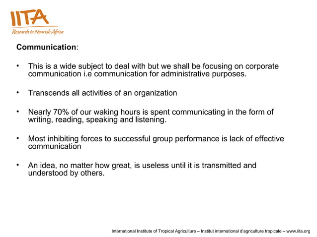 Communication for administrative purposes | PPT