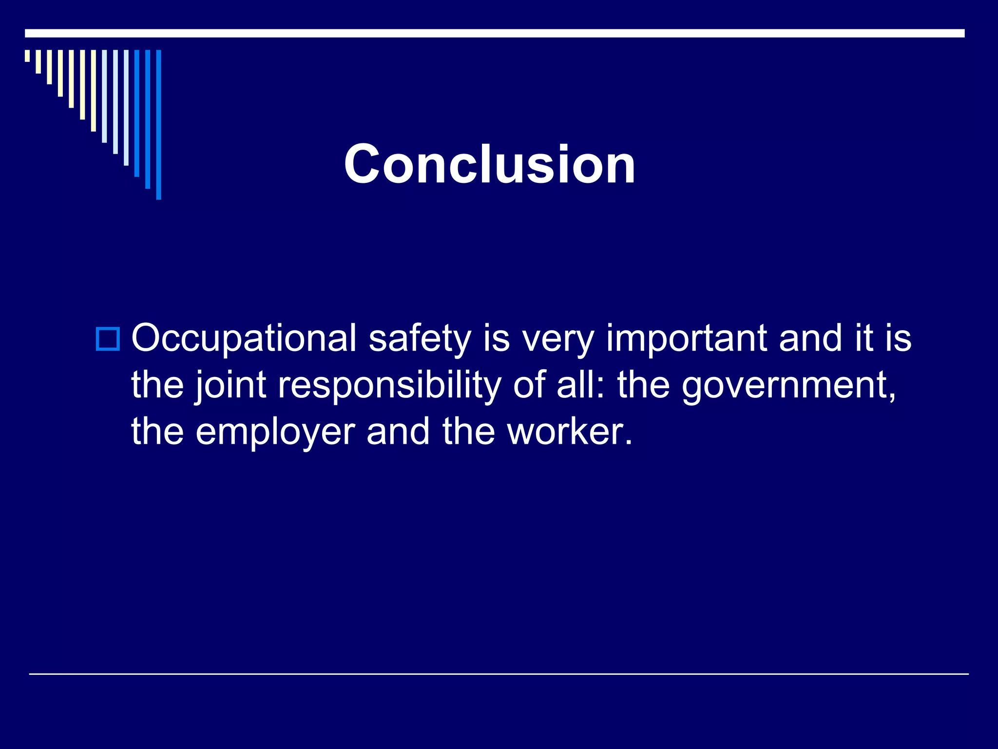 Importance of Occupational Safety | PDF