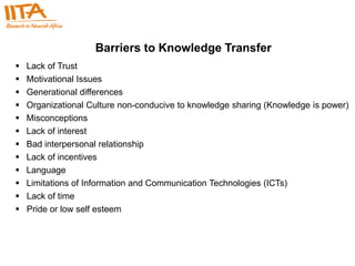 KNOWLEDGE TRANSFER IN TODAY’S MULTIGENERATIONAL WORKPLACE: What it ...