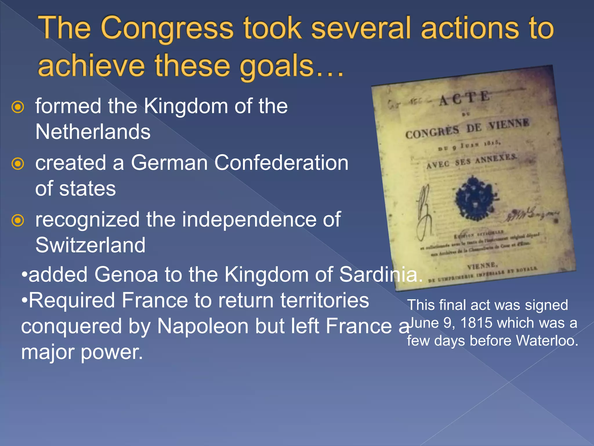 7.5 napoleon’s empire to congress of vienna | PPT