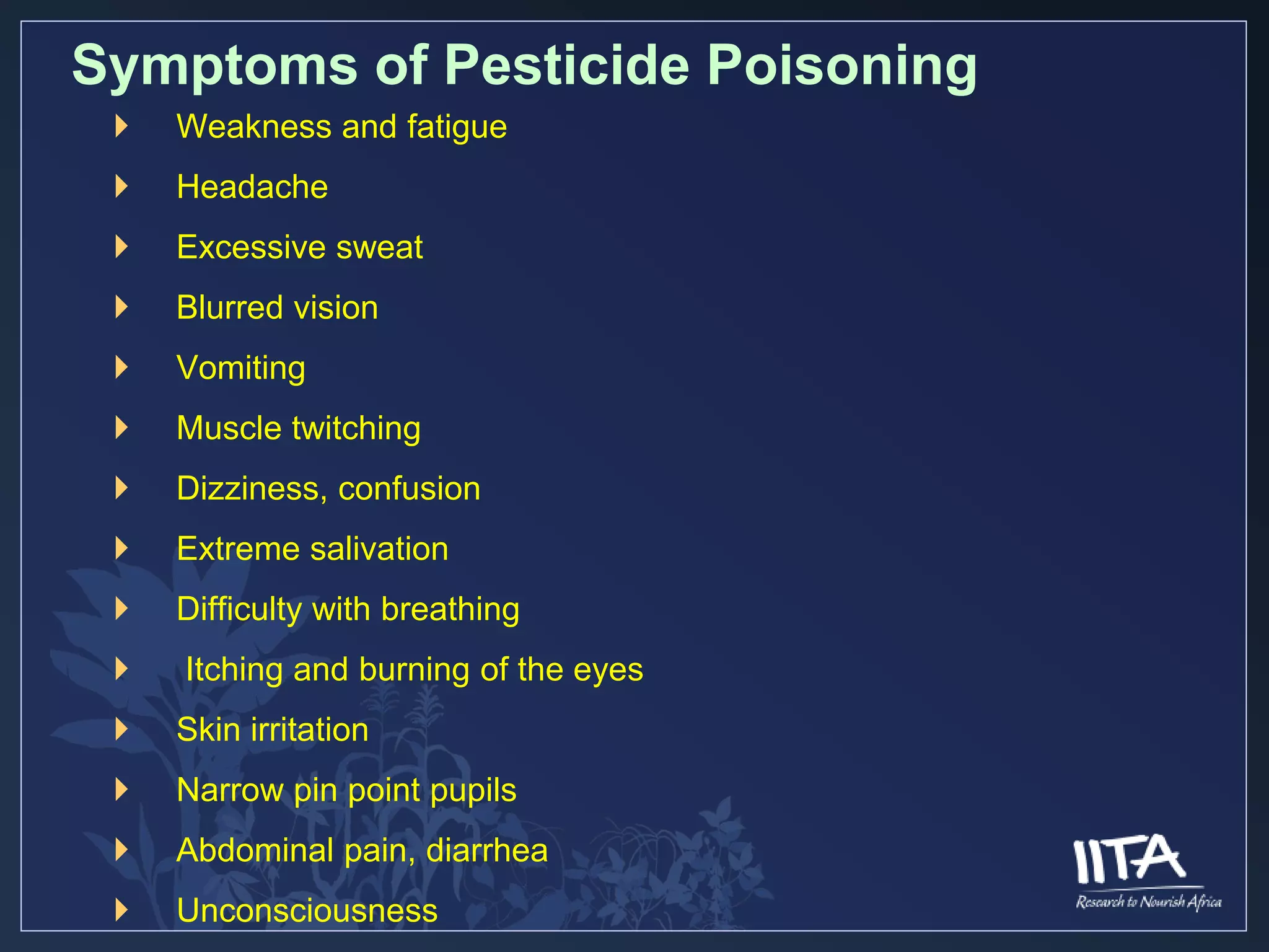 SAFE HANDLING OF PESTICIDES | PDF