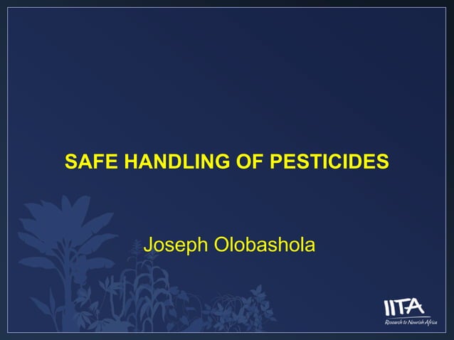 SAFE HANDLING OF PESTICIDES | PDF | Lung and Respiratory Health ...