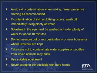 SAFE HANDLING OF PESTICIDES | PDF