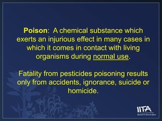 SAFE HANDLING OF PESTICIDES | PDF