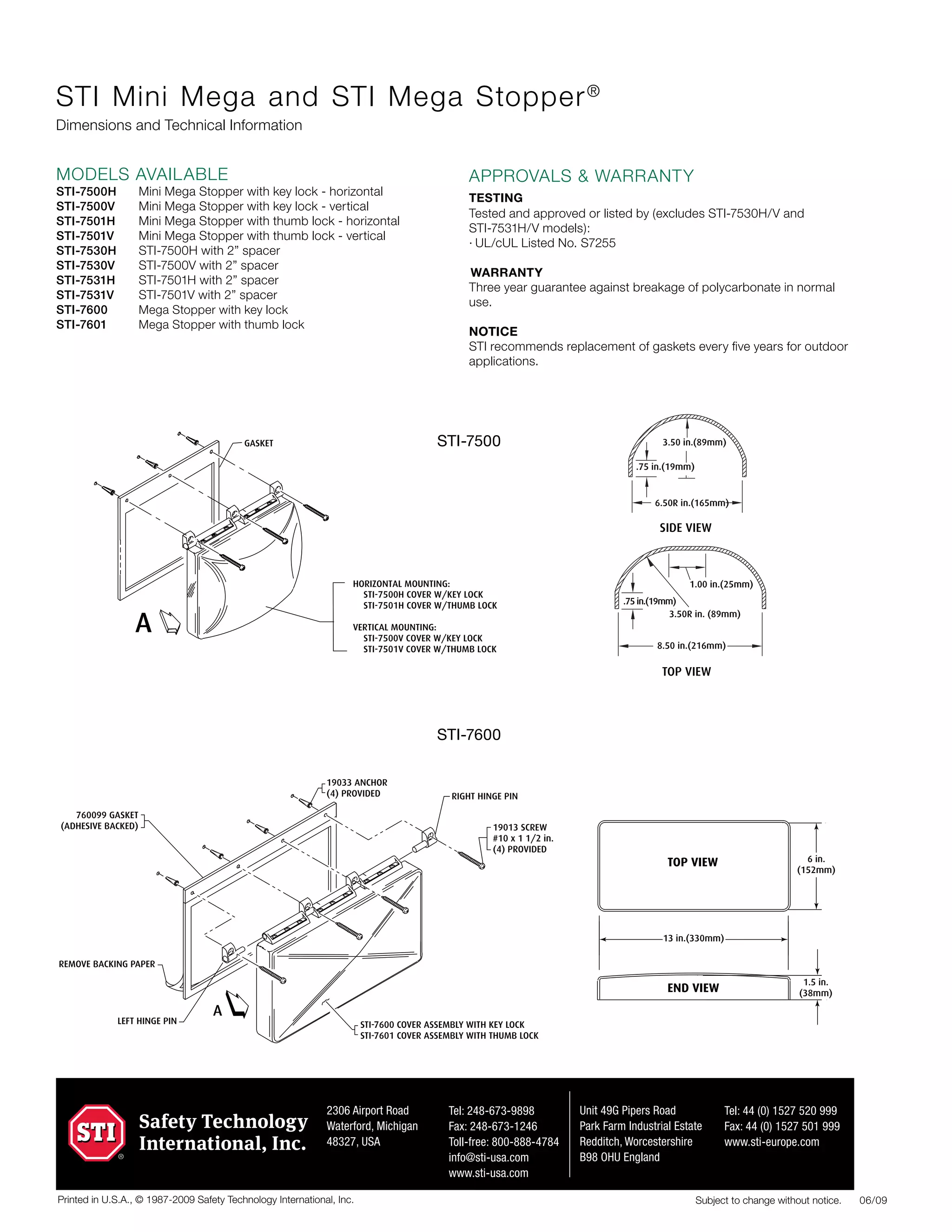 STI 7500 Data Sheet | PDF
