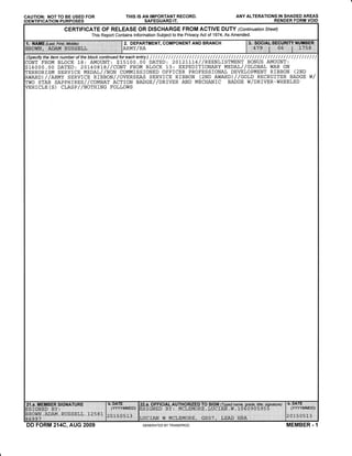 SSG Brown DD214 | PDF