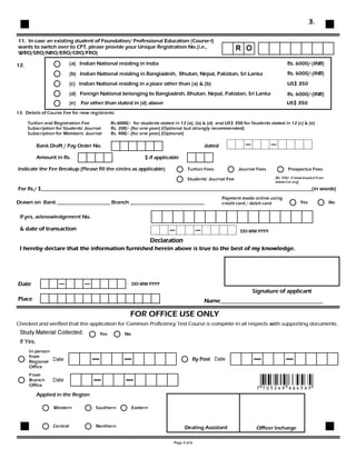 CA - CPT course registration form | PDF