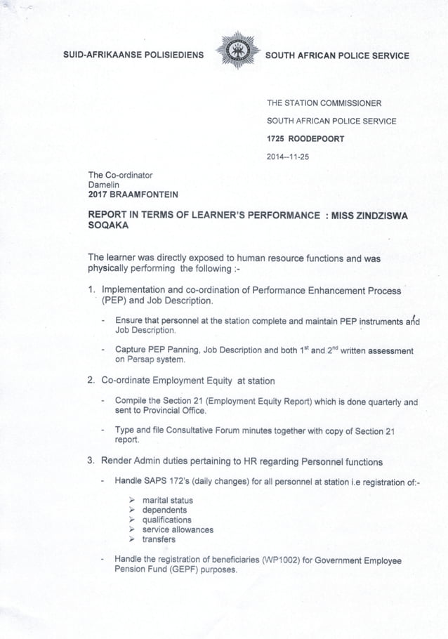 hr intern report | PDF