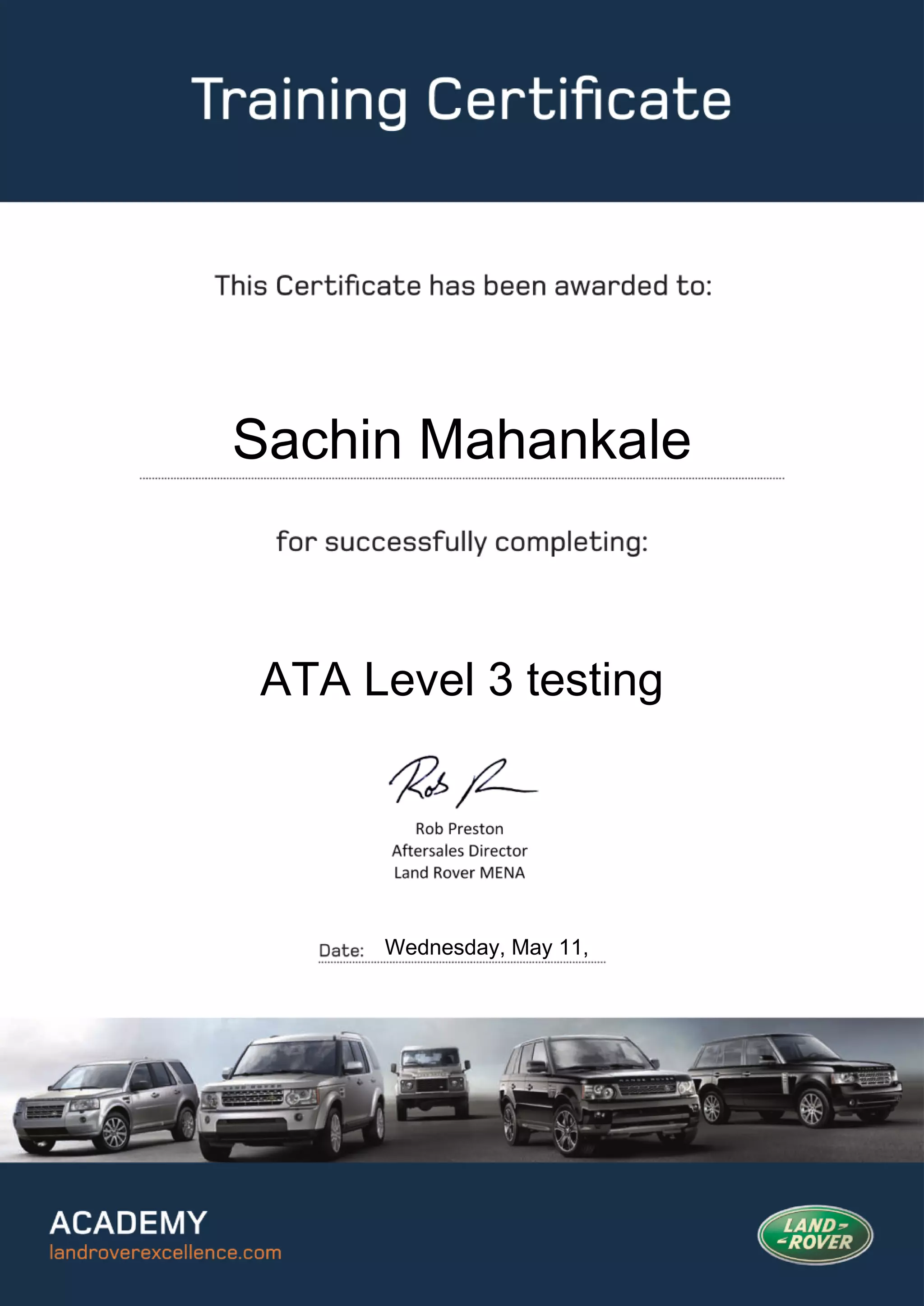 ATA 3 LR - ATA Level 3 testing | PDF