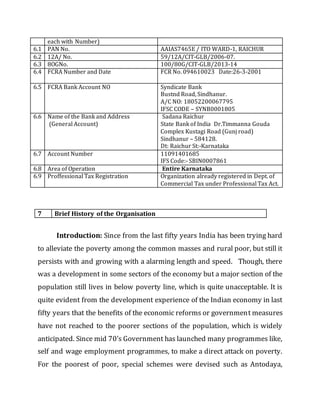 SADHANA - Raichur Profile | PDF