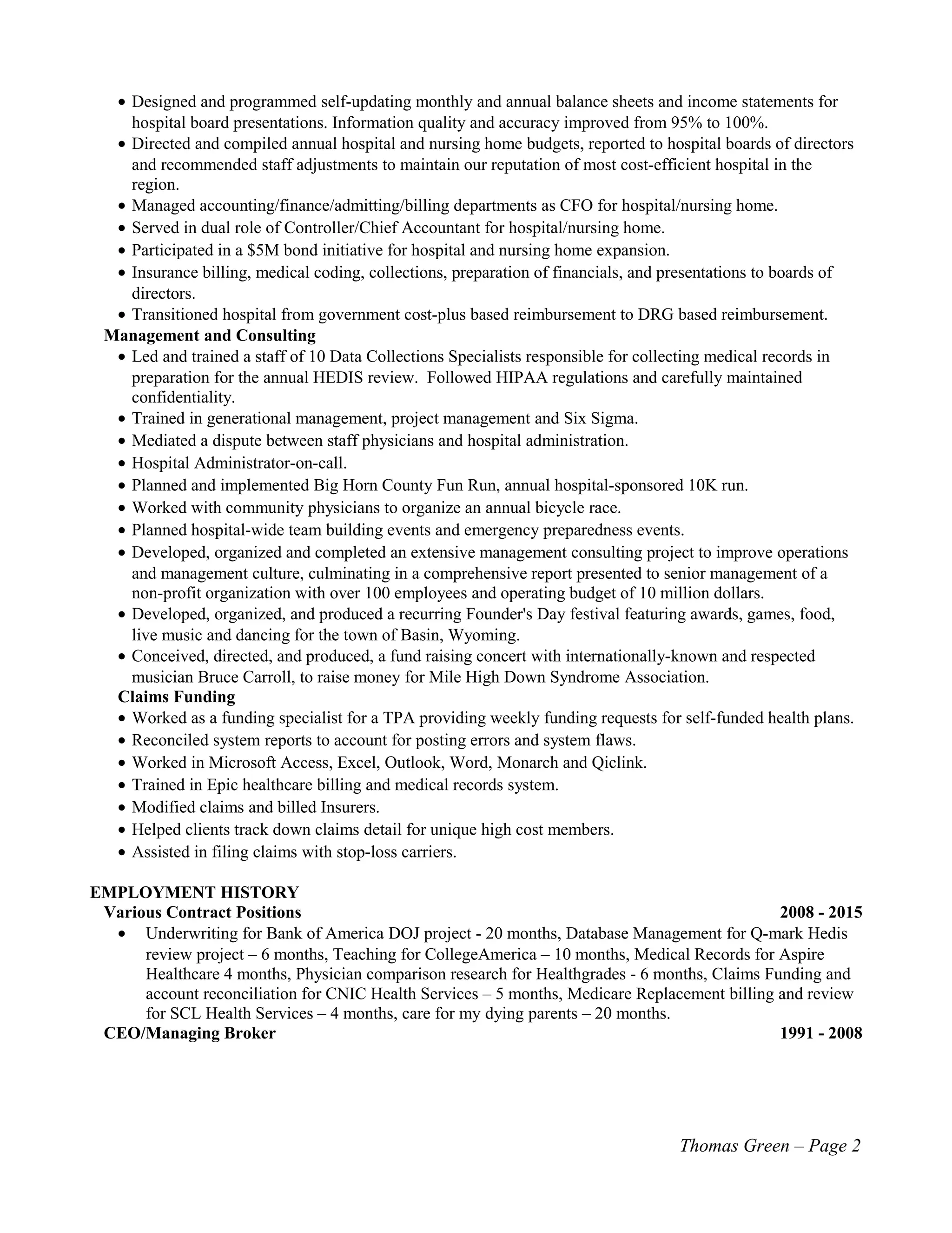 Tom Green Resume Sept 2015 | DOC