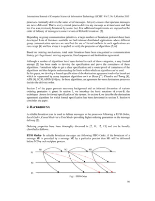 Formal Specification and Verification of Total Order Broadcast through ...