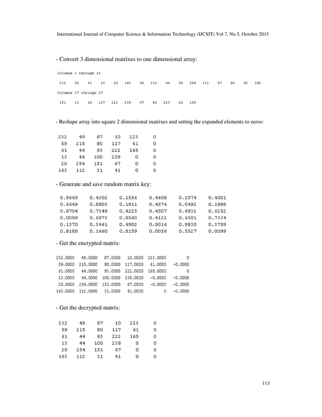 Encryption Decryption Rgb Color Image Using Matrix Multiplication Pdf