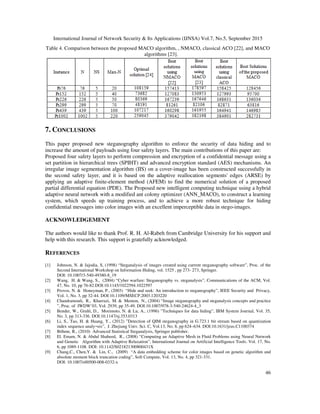 IMPROVED STEGANOGRAPHIC SECURITY BY APPLYING AN IRREGULAR IMAGE SEGMENTATION AND HYBRID ADAPTIVE ...