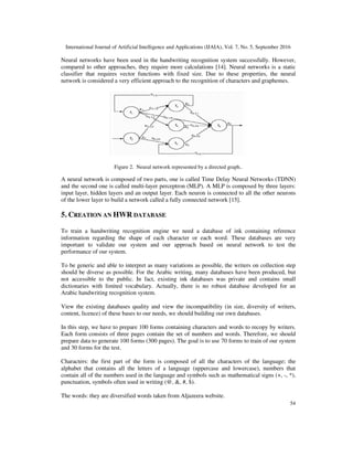 ARABIC ONLINE HANDWRITING RECOGNITION USING NEURAL NETWORK | PDF