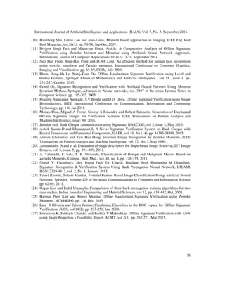OFFLINE SIGNATURE VERIFICATION SYSTEM FOR BANK CHEQUES USING ZERNIKE MOMENTS, CIRCULARITY ...