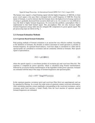 FORMANT ANALYSIS OF BANGLA VOWEL FOR AUTOMATIC SPEECH RECOGNITION | PDF