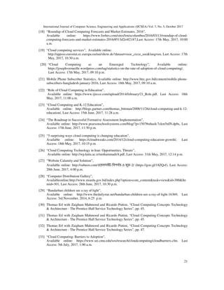 CLOUD COMPUTING IN EDUCATION: POTENTIALS AND CHALLENGES FOR BANGLADESH | PDF