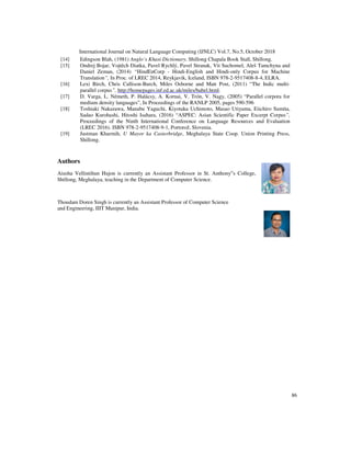 EXISTING ENGLISH TO KHASI TRANSLATED DOCUMENTS FOR PARALLEL CORPORA ...