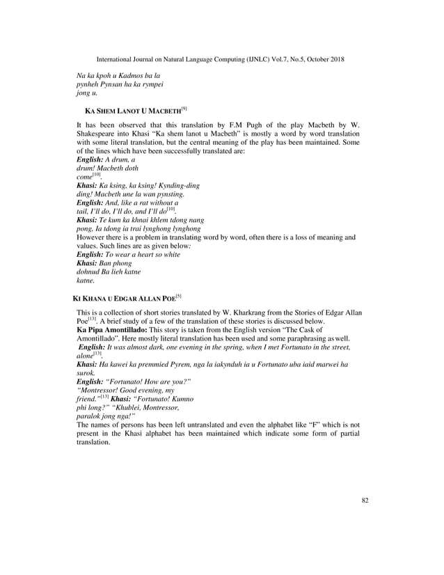 EXISTING ENGLISH TO KHASI TRANSLATED DOCUMENTS FOR PARALLEL CORPORA DEVELOPMENT: A SURVEY | PDF