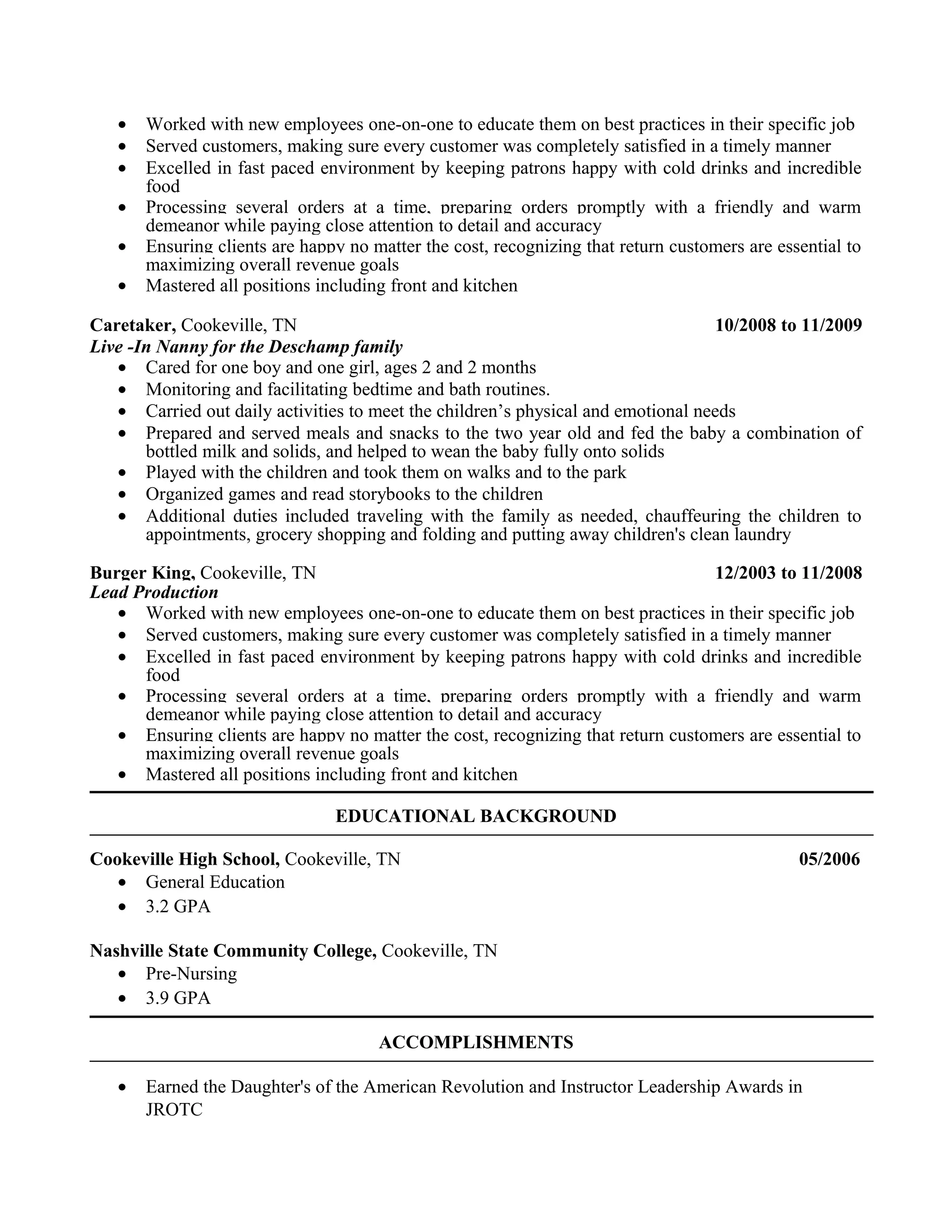 Chelsea Western Resume | DOC