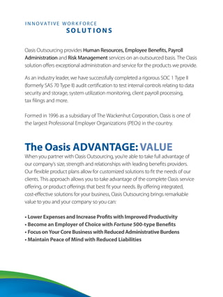 Oasis Advantage | PDF