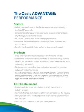 Oasis Advantage | PDF