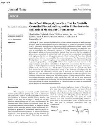 chemical science manuscript | PDF